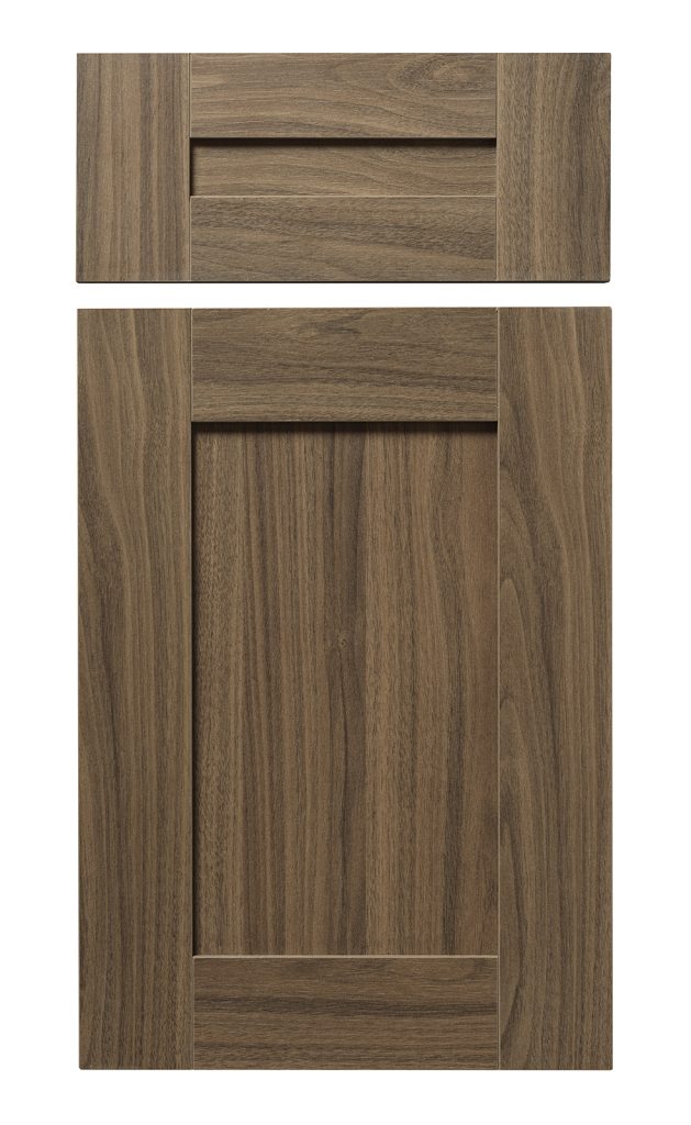 Intrigue 5-Piece Door Styles | Natural Carini Walnut Finish
