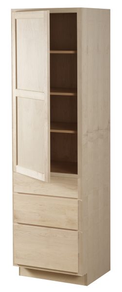 Vanity Linen Three Drawer Base Height Cabinet, VL3B