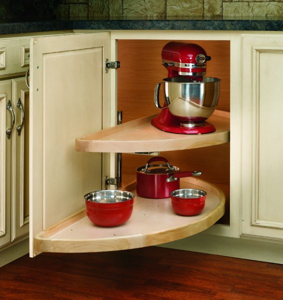 Half Moon Wooden Lazy Susan | Kitchen Cabinet Accessories