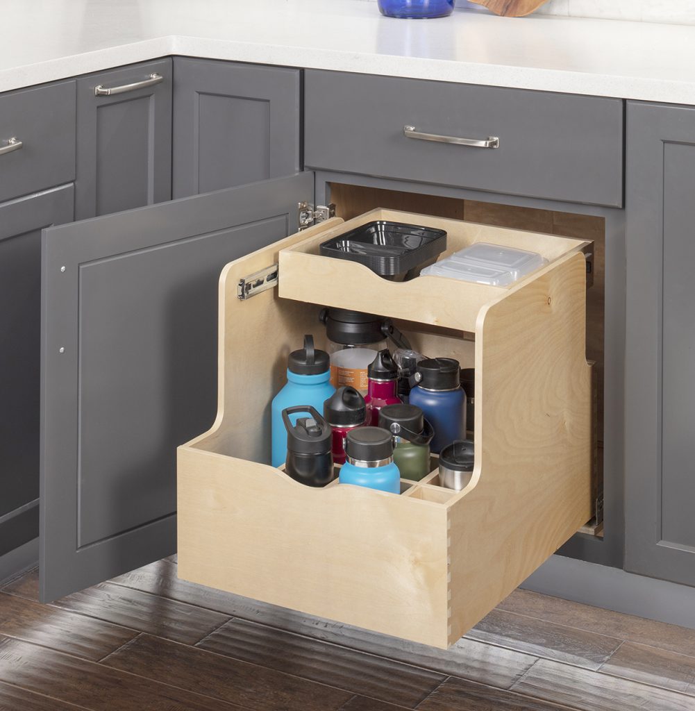 Double Drawer Bottle Roll-Out - Conestoga Wood Specialties