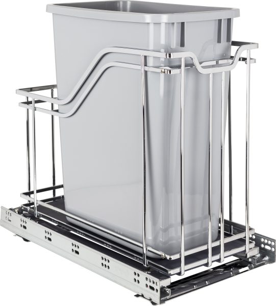 Ready-to-Install Metal Base Trash Can Pull Outs | CWS