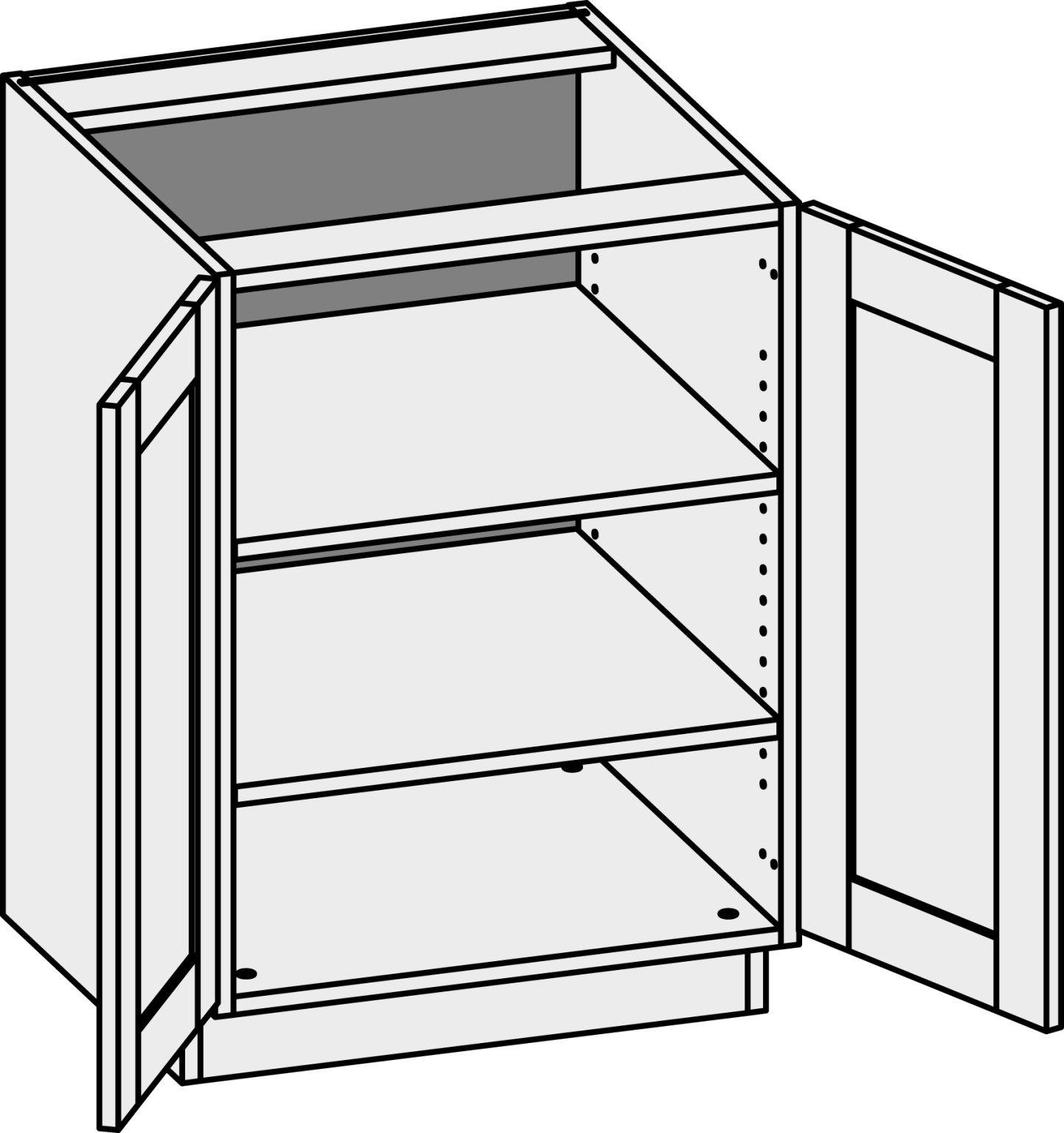 Vesta VBF/CSBFD Vanity Base Full Door | RTA Cabinets