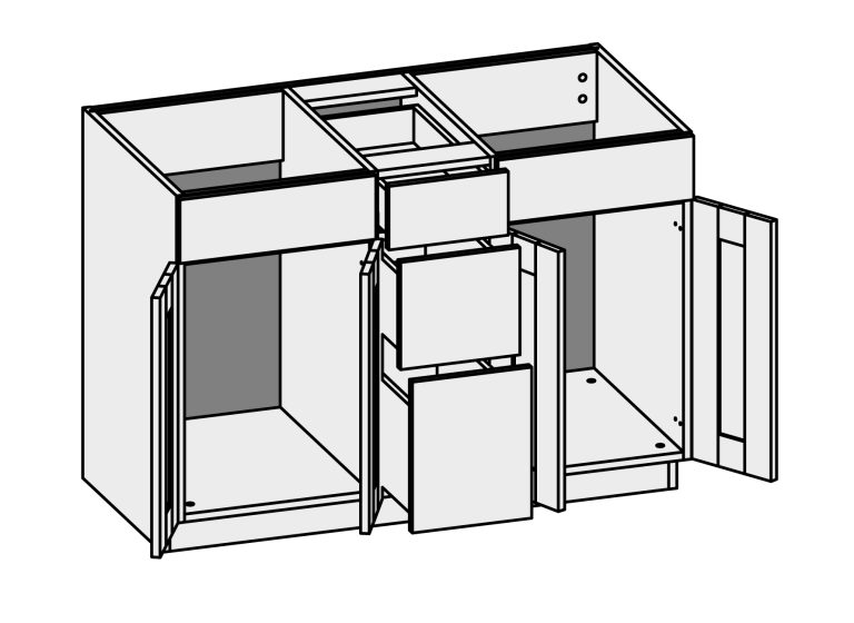 RTA Vanity Cabinets | Vesta Full Access Options